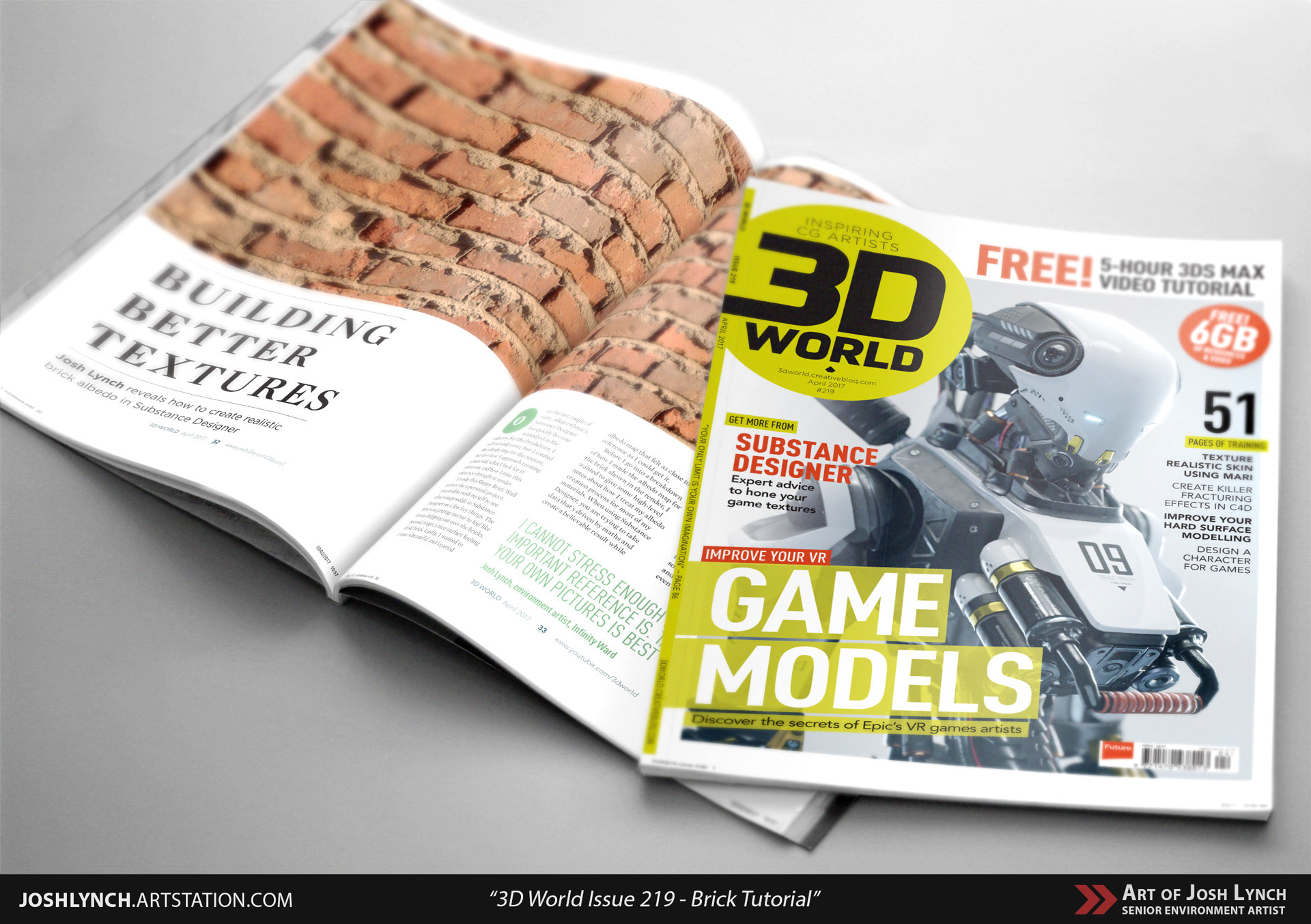 ArtStation - 3D World 219 - Brick Tutorial