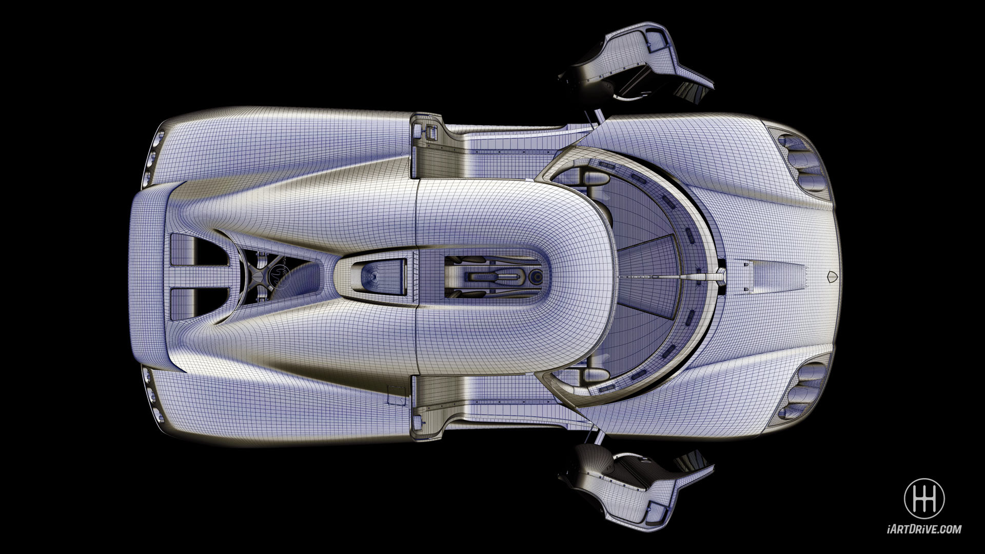 Gleb Zhilevich - Koenigsegg CCX - Wireframe and clay renders