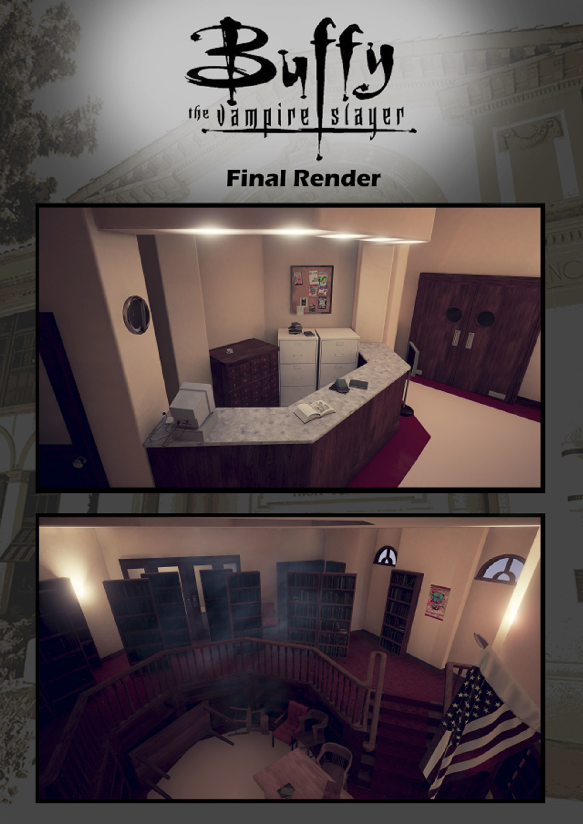 ArtStation - Buffy the Vampire Slayer- Library Environment