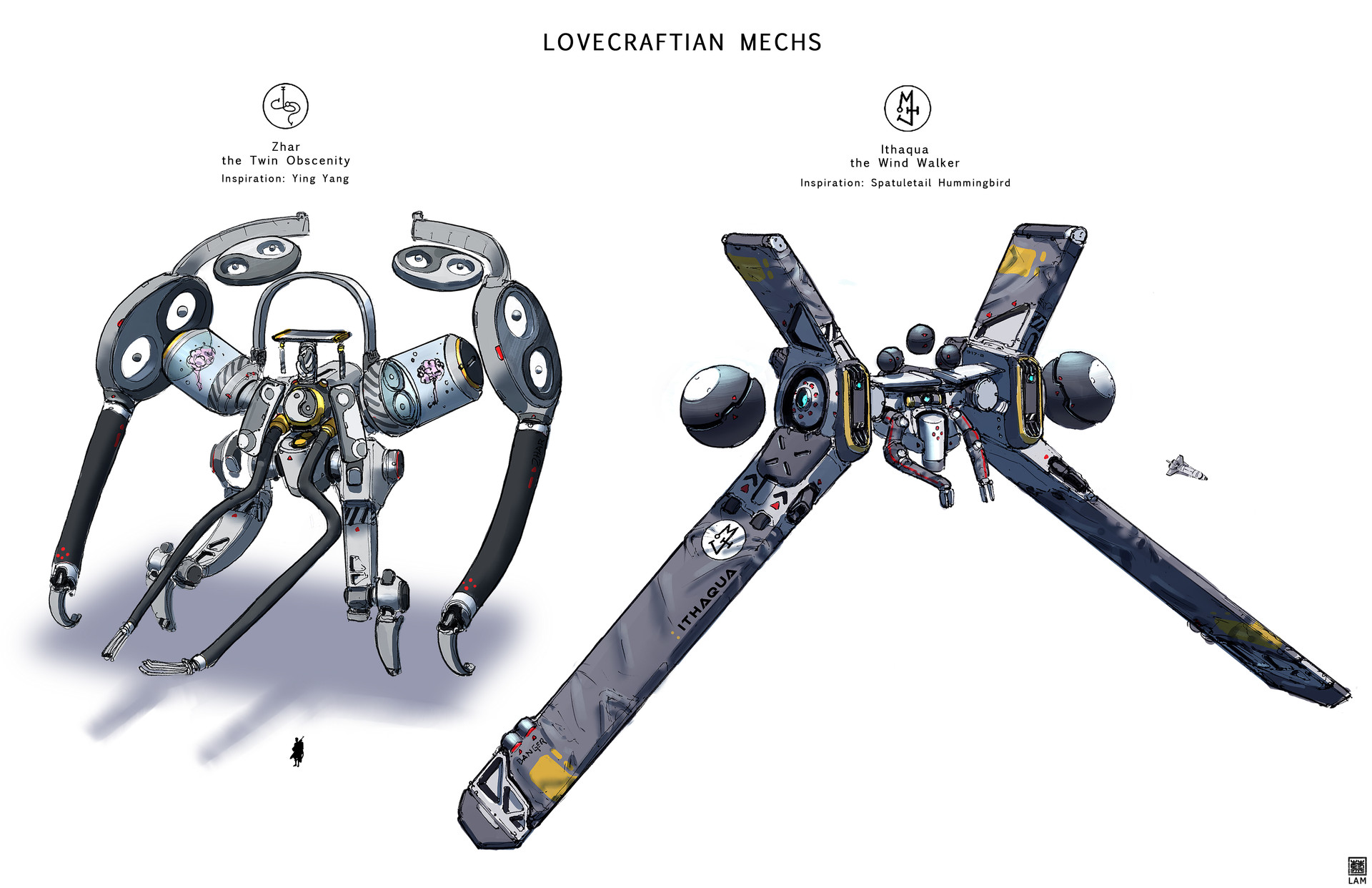 Lovecraftian Mechs by Sheng Lam : r/ImaginaryRobotics