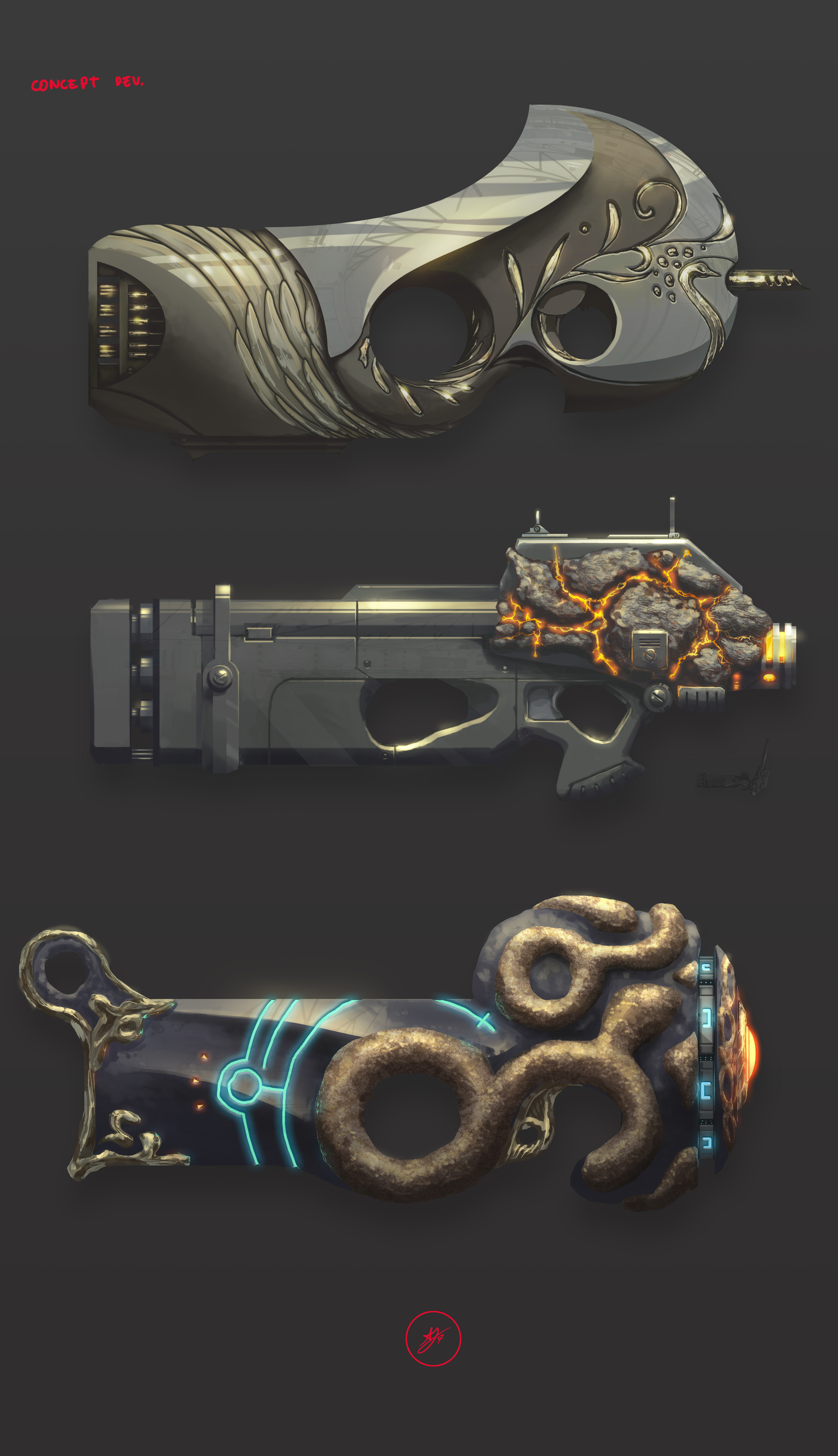 Arturo Gutiérrez on ArtStation - FN P90 Skins