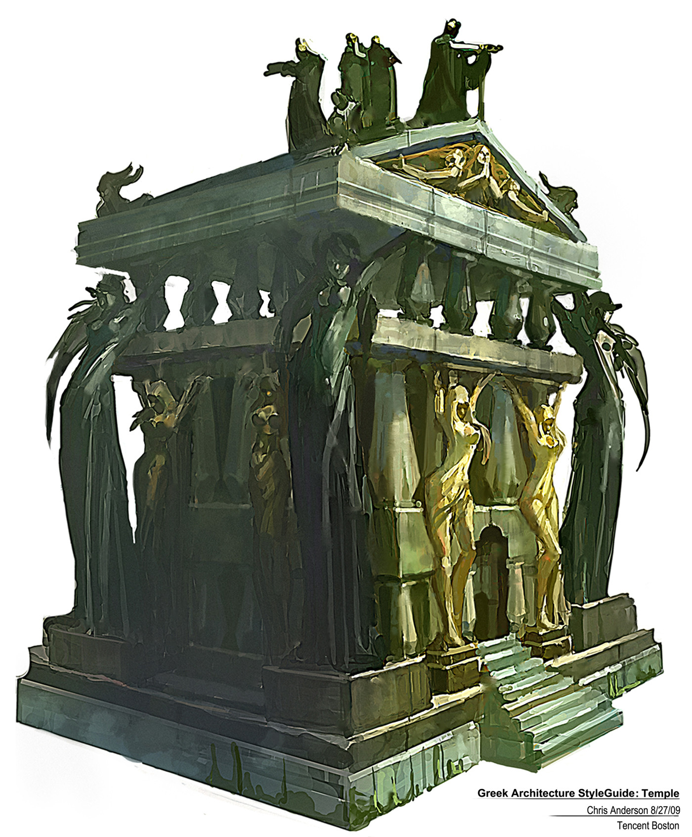 ArtStation - Greek Themed Structure - Art Style Archetype