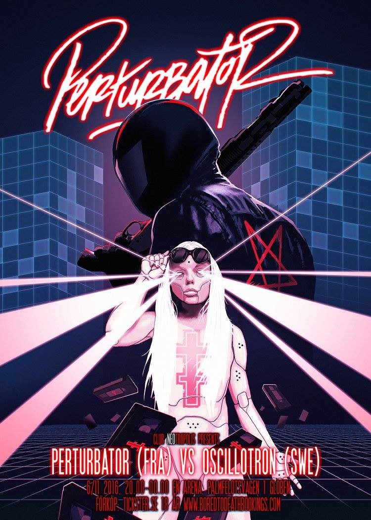 ArtStation - Perturbator poster illustration