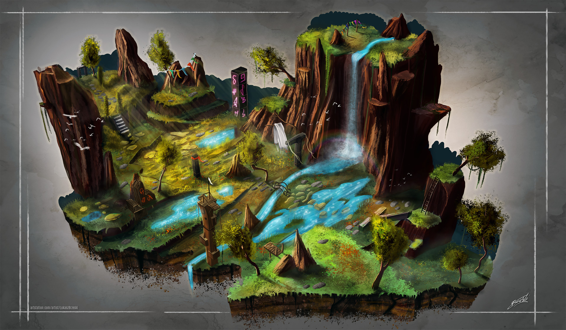 ArtStation - Waterfall Island