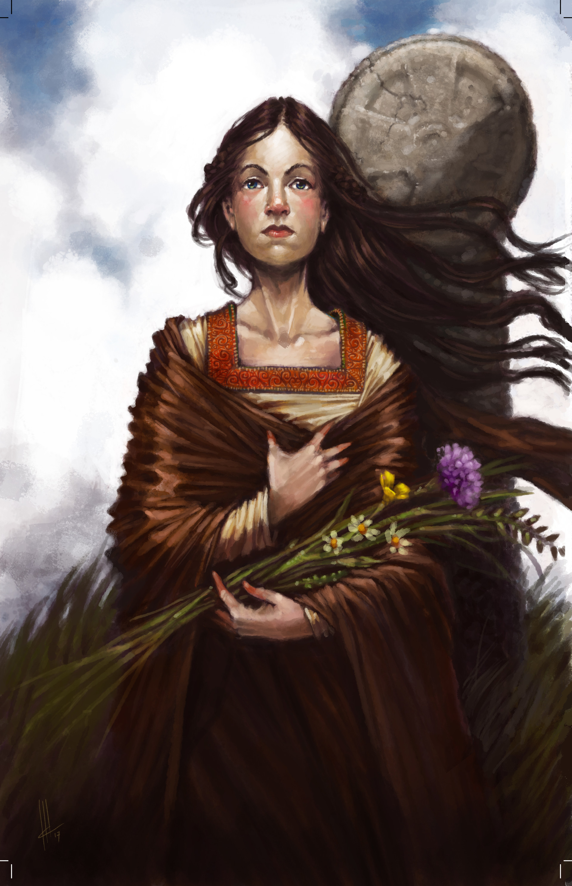 ArtStation - Girl on a Cornish moor.
