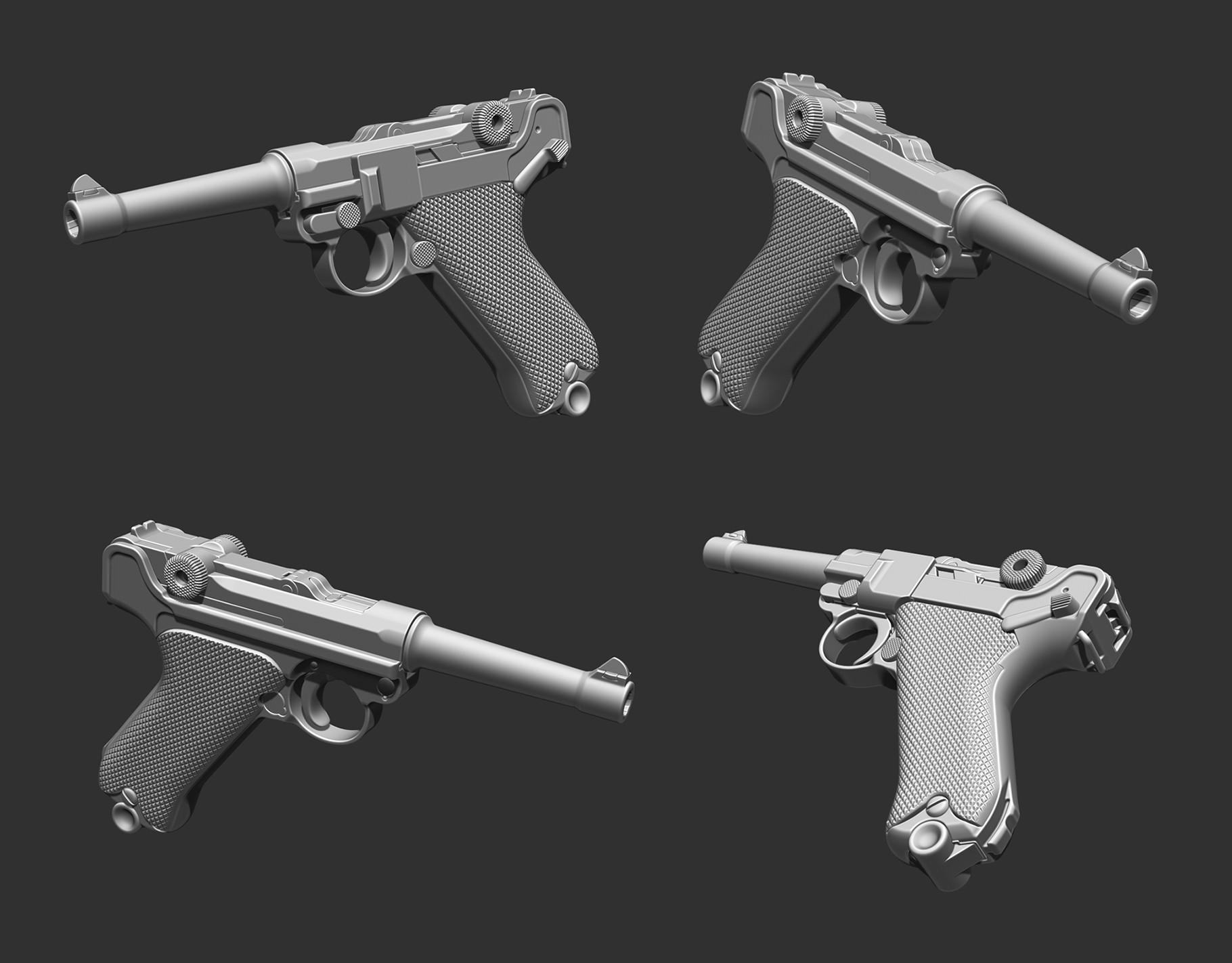 ArtStation - Luger P08 wip