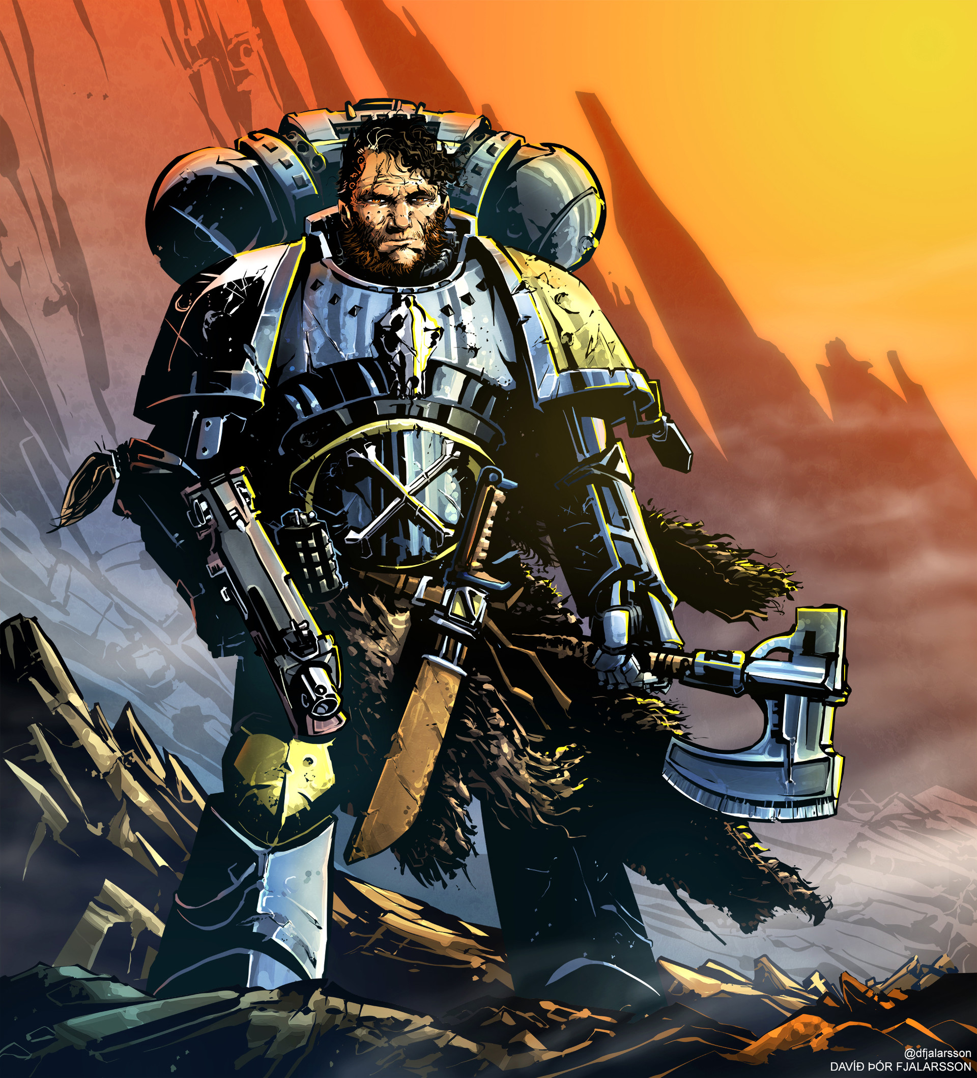 Grey Hunter by David Thor Fjalarsson : r/ImaginaryArmor