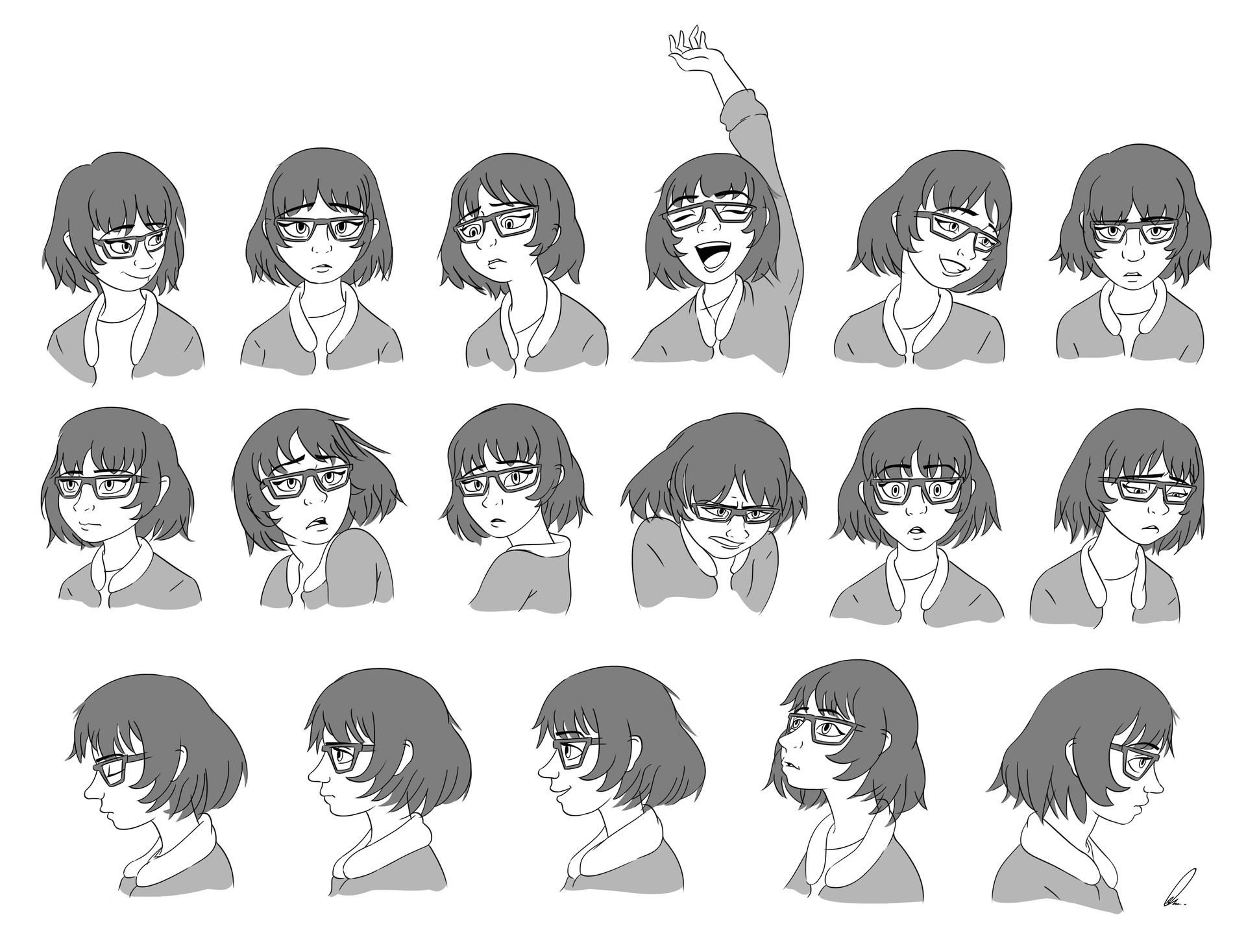 ArtStation - Anna's Expression Sheet