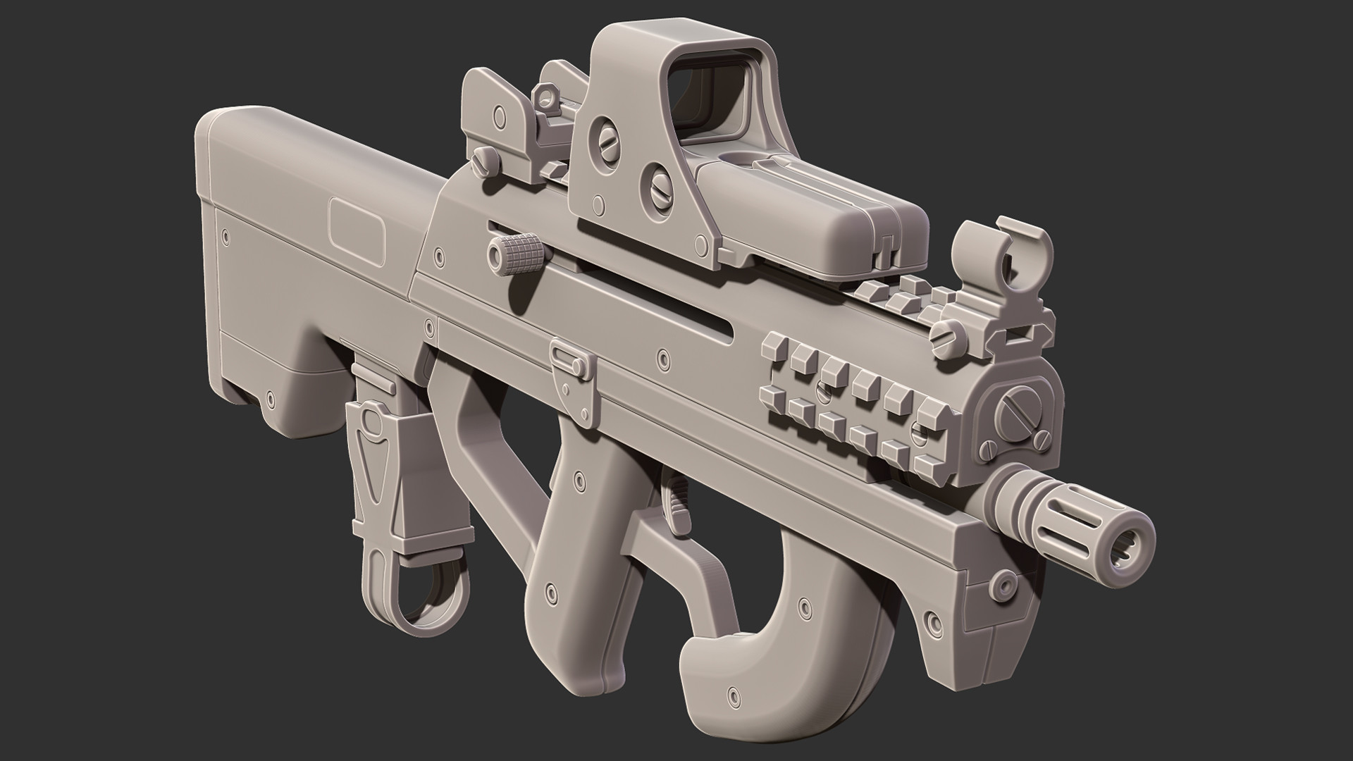 Ryan Spinney - M290 SMG - Highpoly