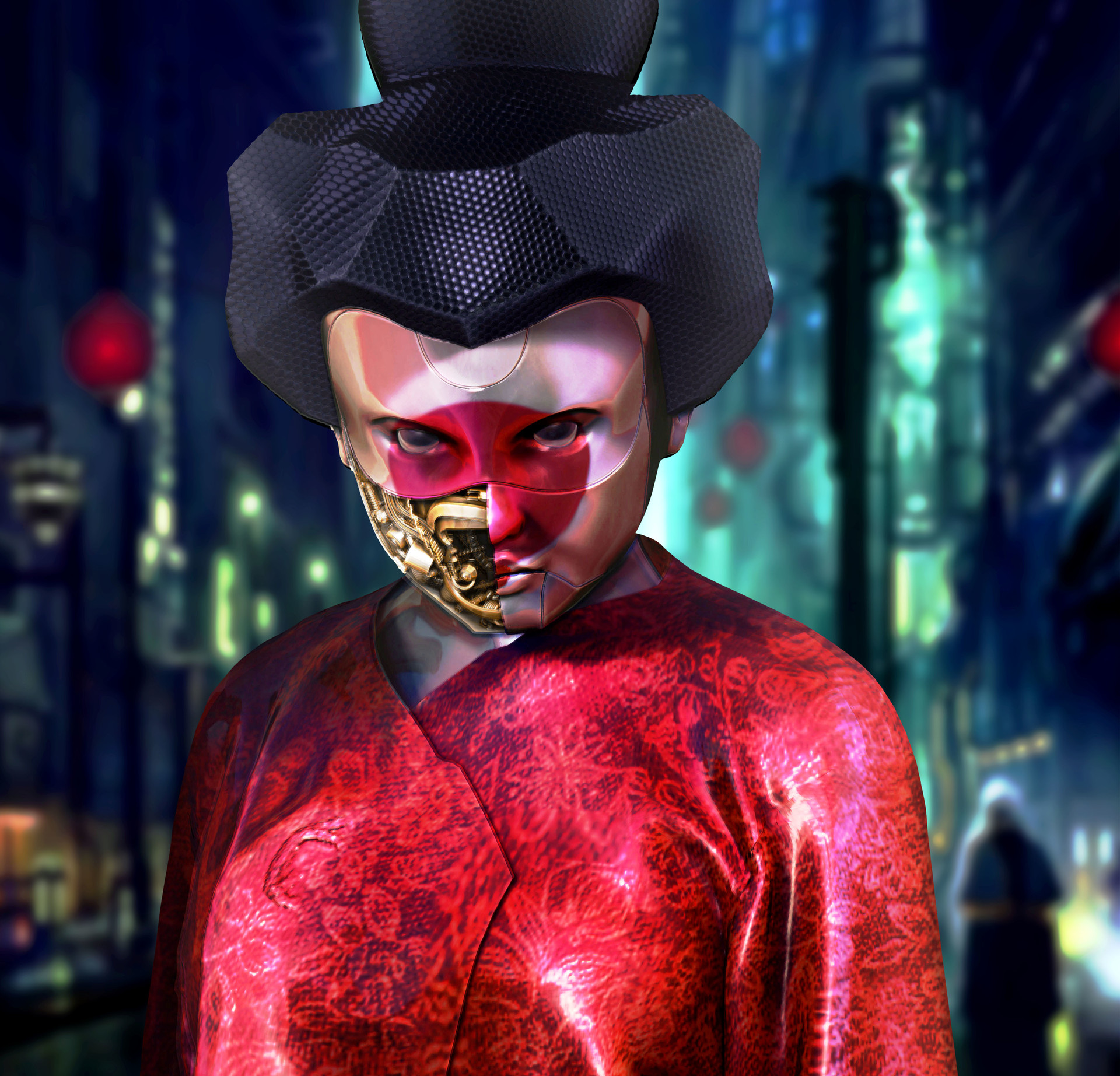 ArtStation - Geisha from Ghost in the shell