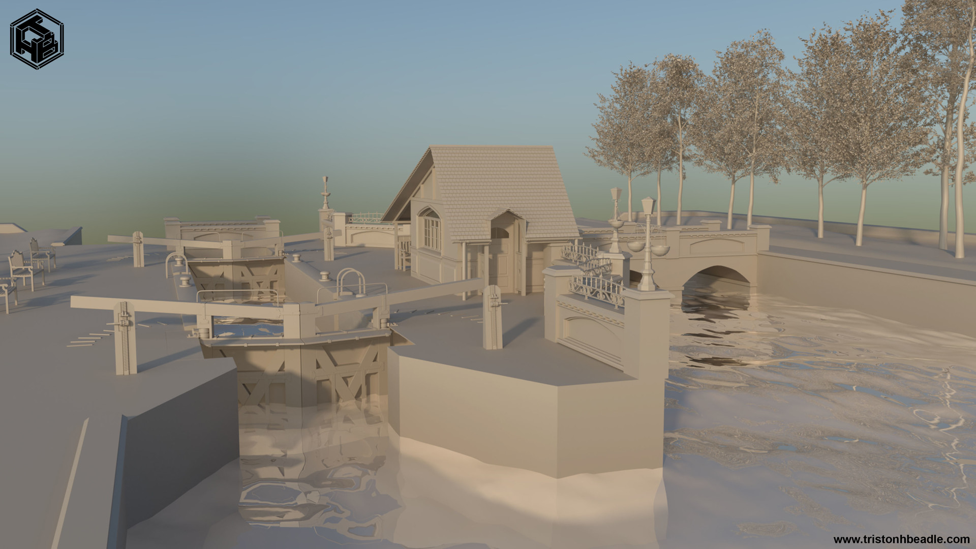 ArtStation - Canal Lock