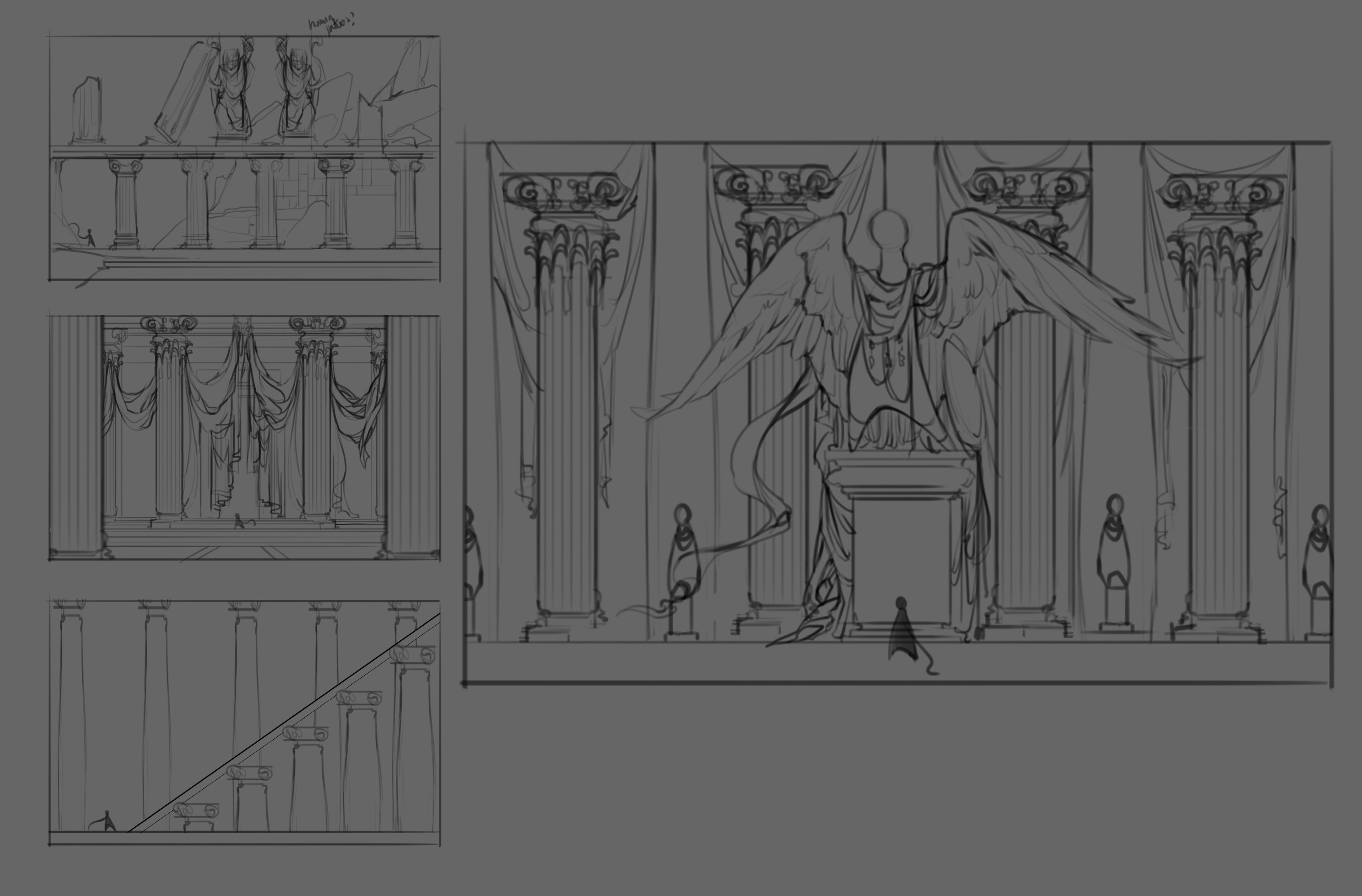 Rachel Walpole - Ruins of Atlas Concept Work