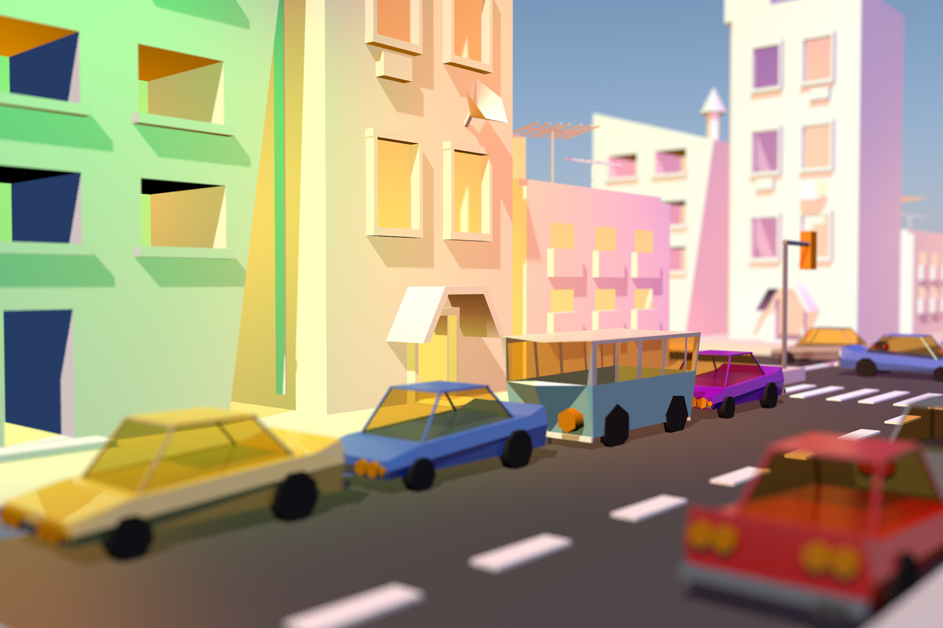 ArtStation - LOw poly City