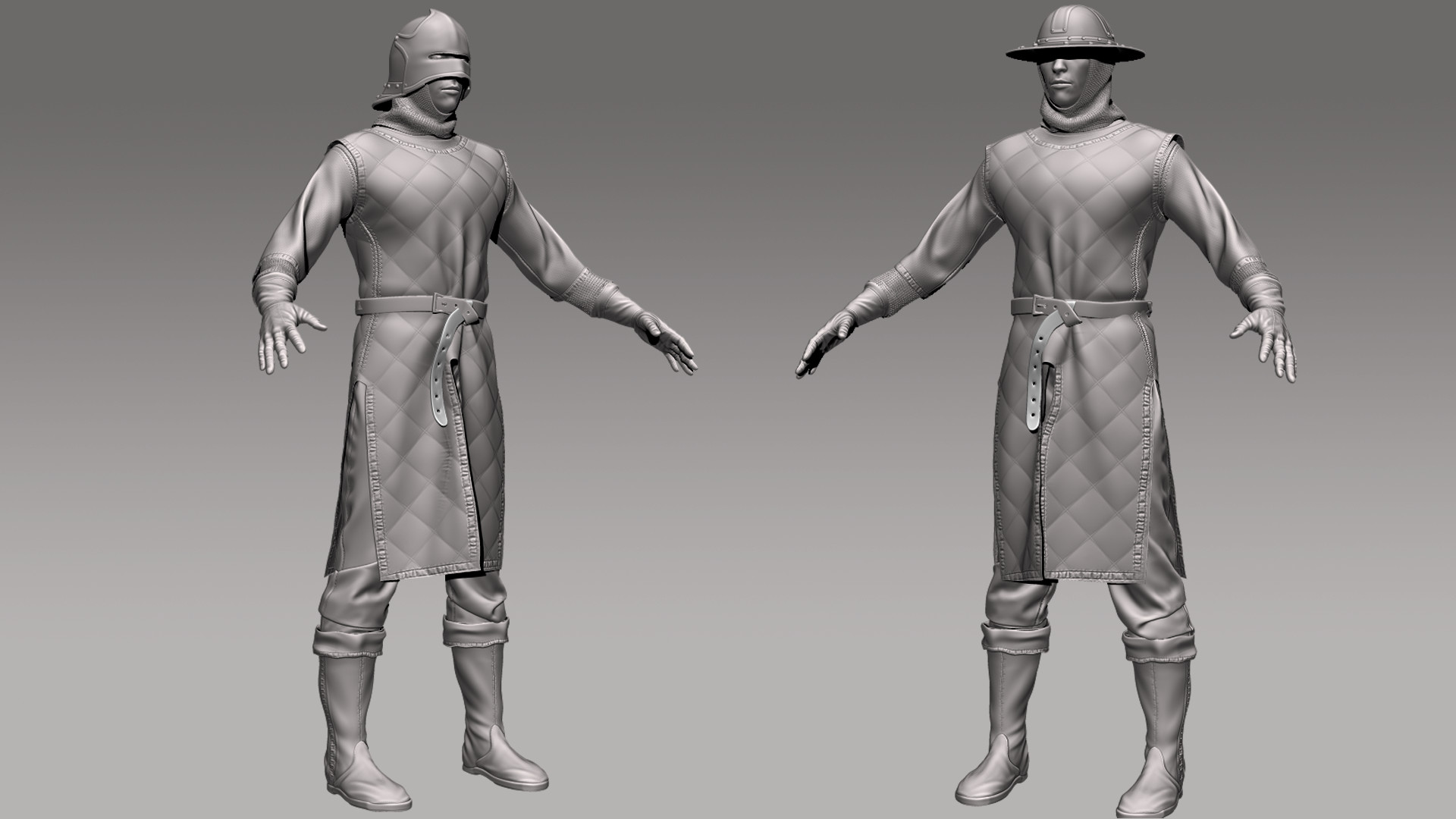 Jason Peeks 3D Art folio - Battle of the tridents soldiers breakdown.