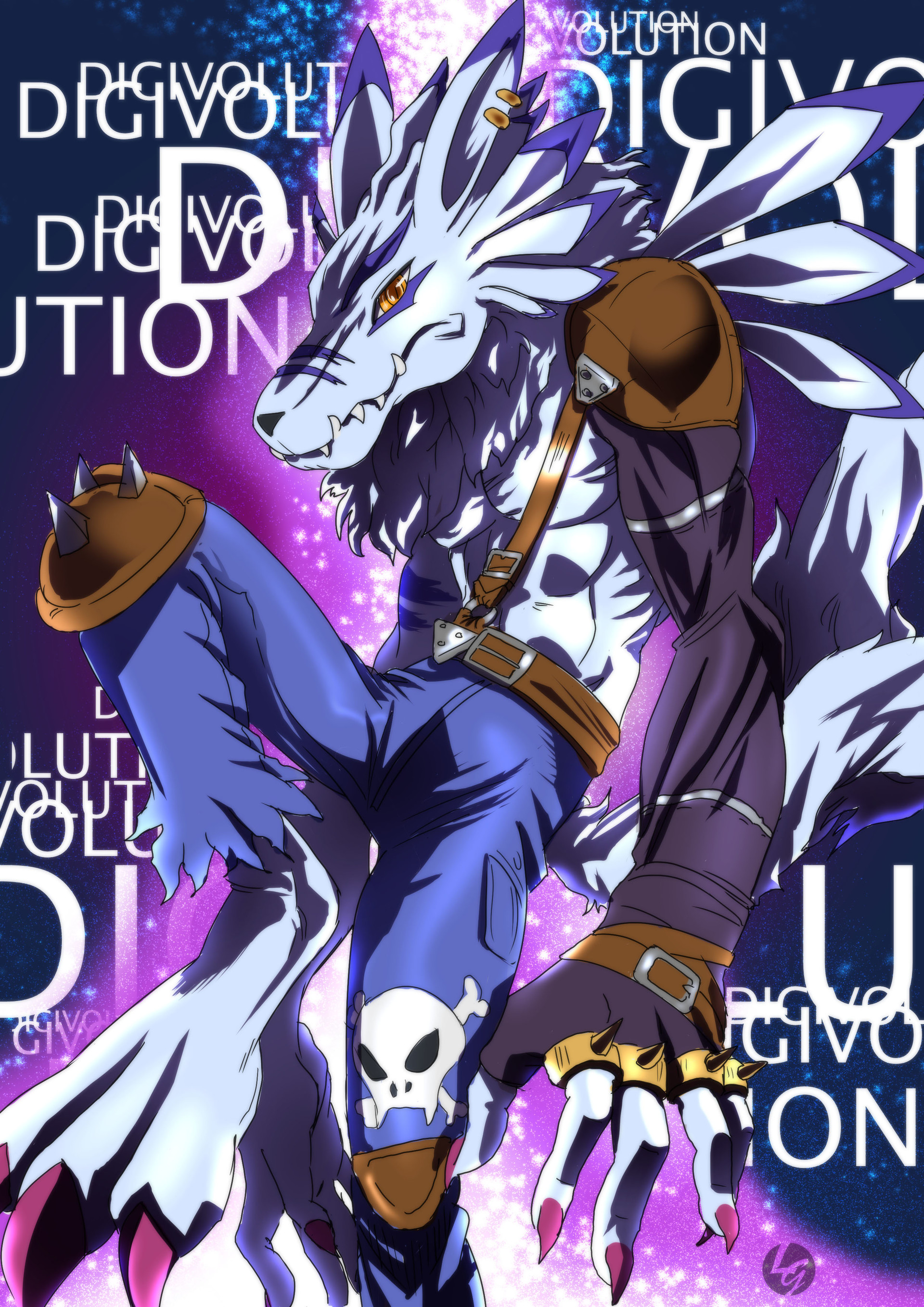Weregarurumon Wallpaper