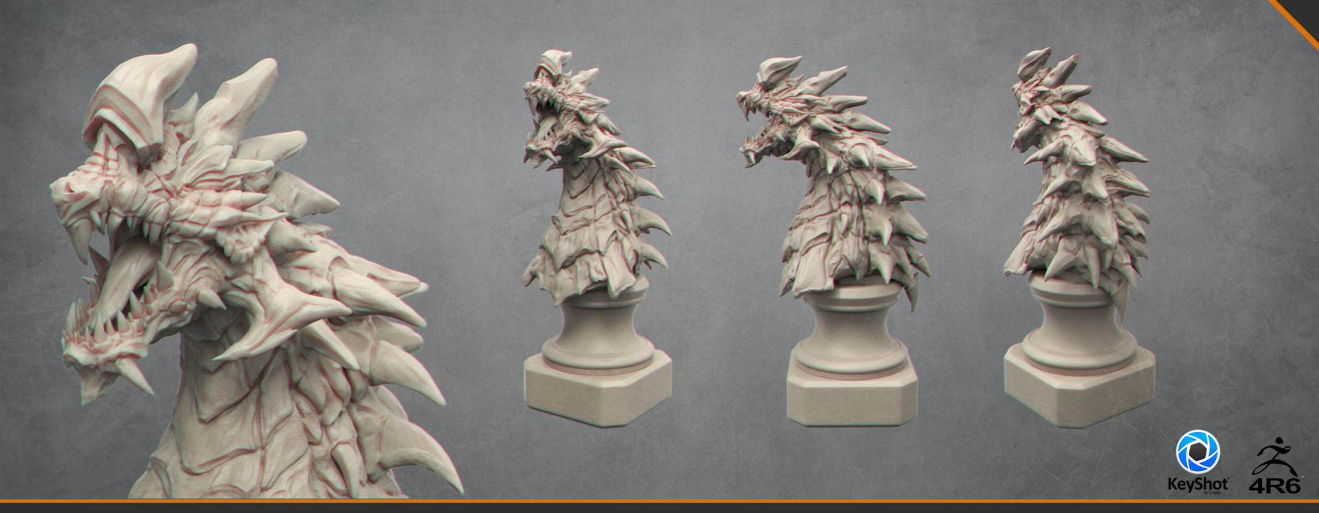 ArtStation - dragon statue