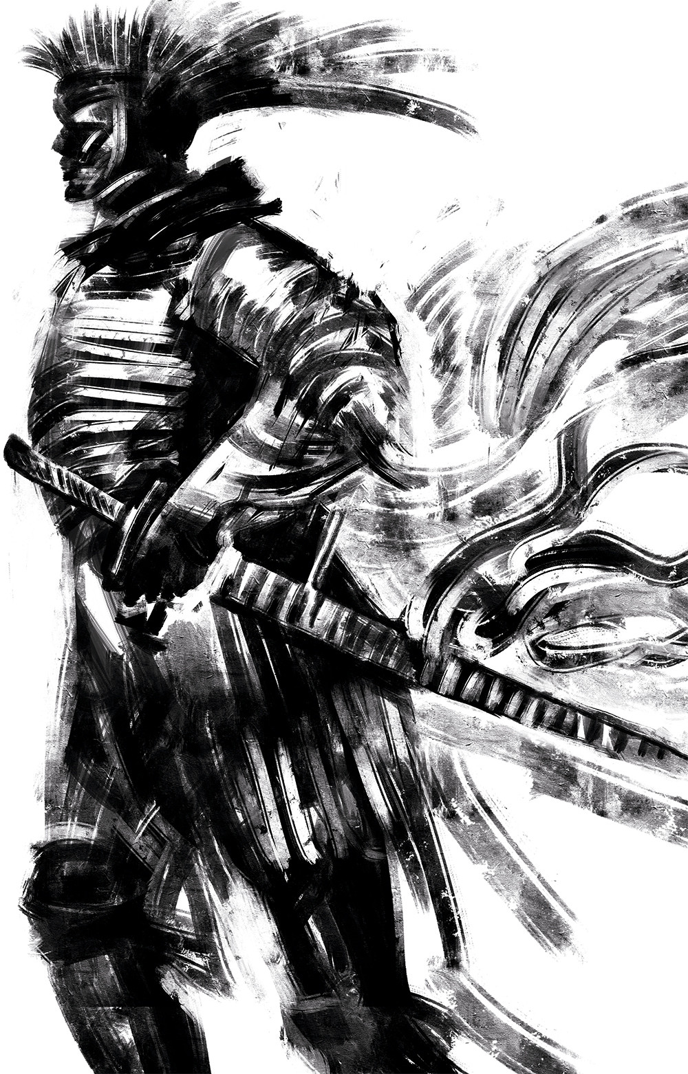 ArtStation - 15 mins Speedpaint: Black Samurai