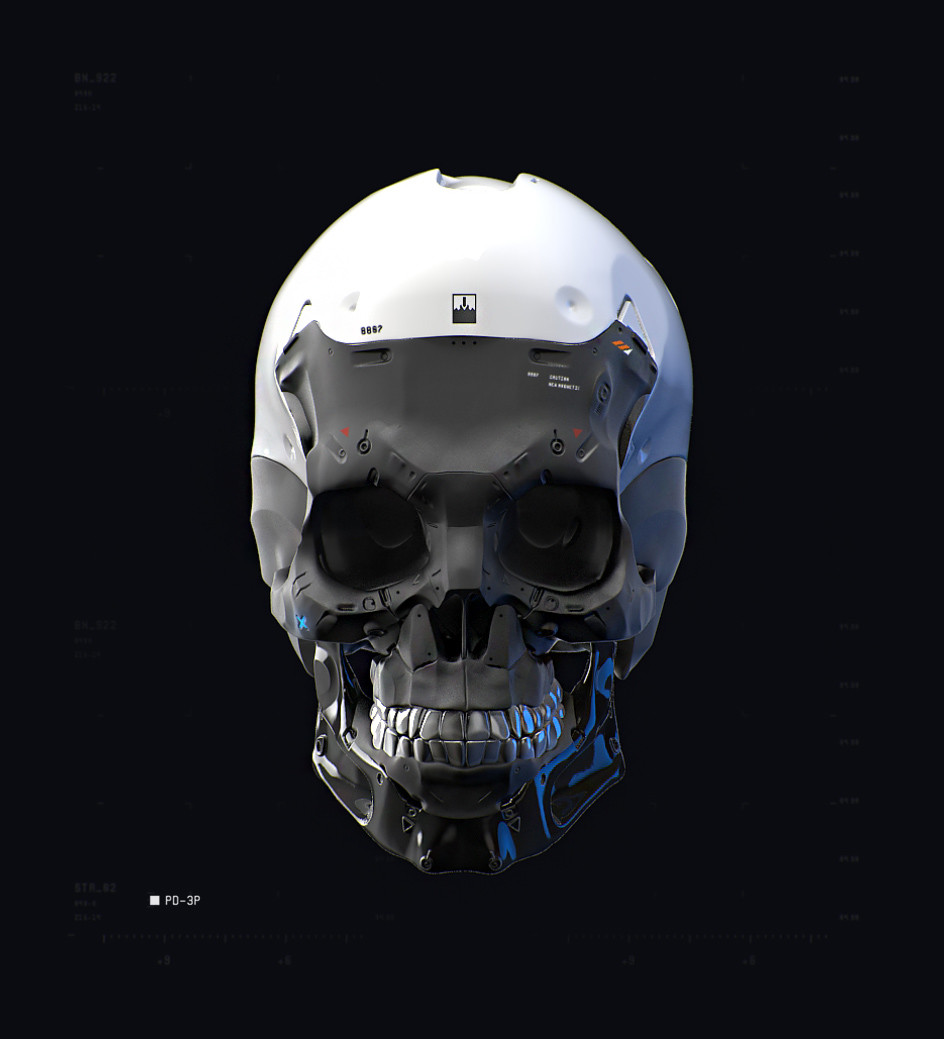 cyborg skull