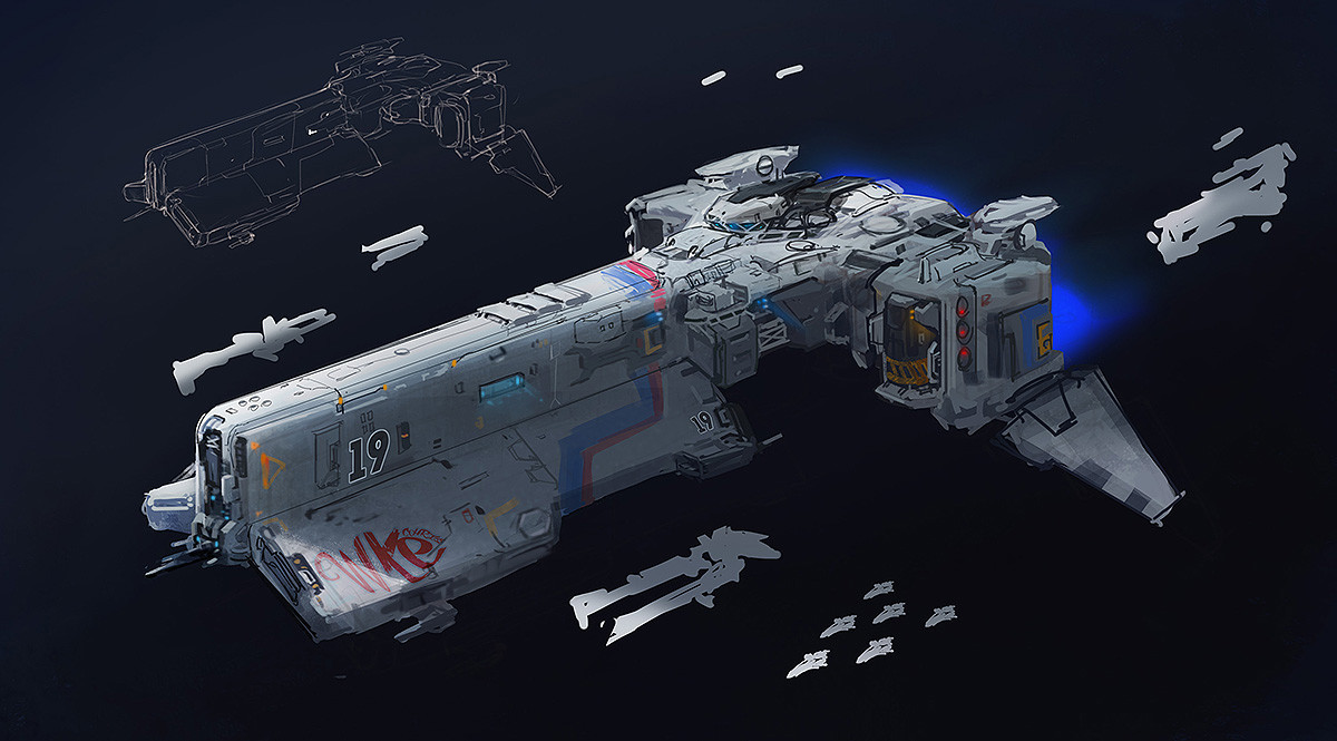 ArtStation - SPACE SHIP SKETCH