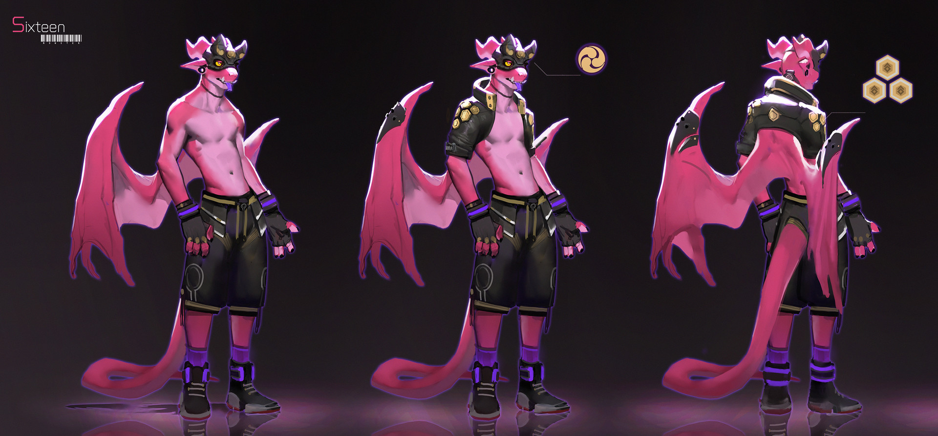 ArtStation - Pink dragon