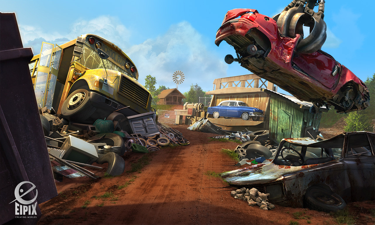 ArtStation - Scrap yard scene (Hidden Expedition: Dawn of Prosperity)