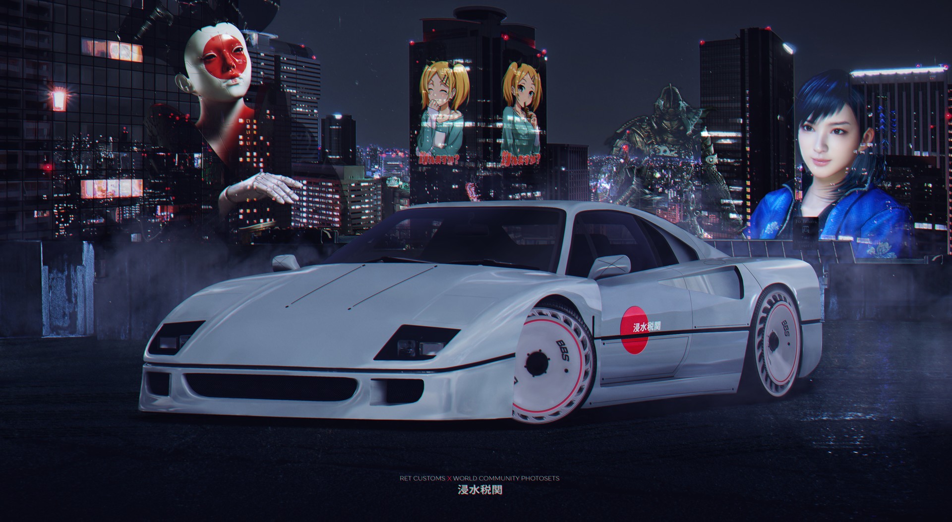 ArtStation - Ghost in the shell / Ferrari F40