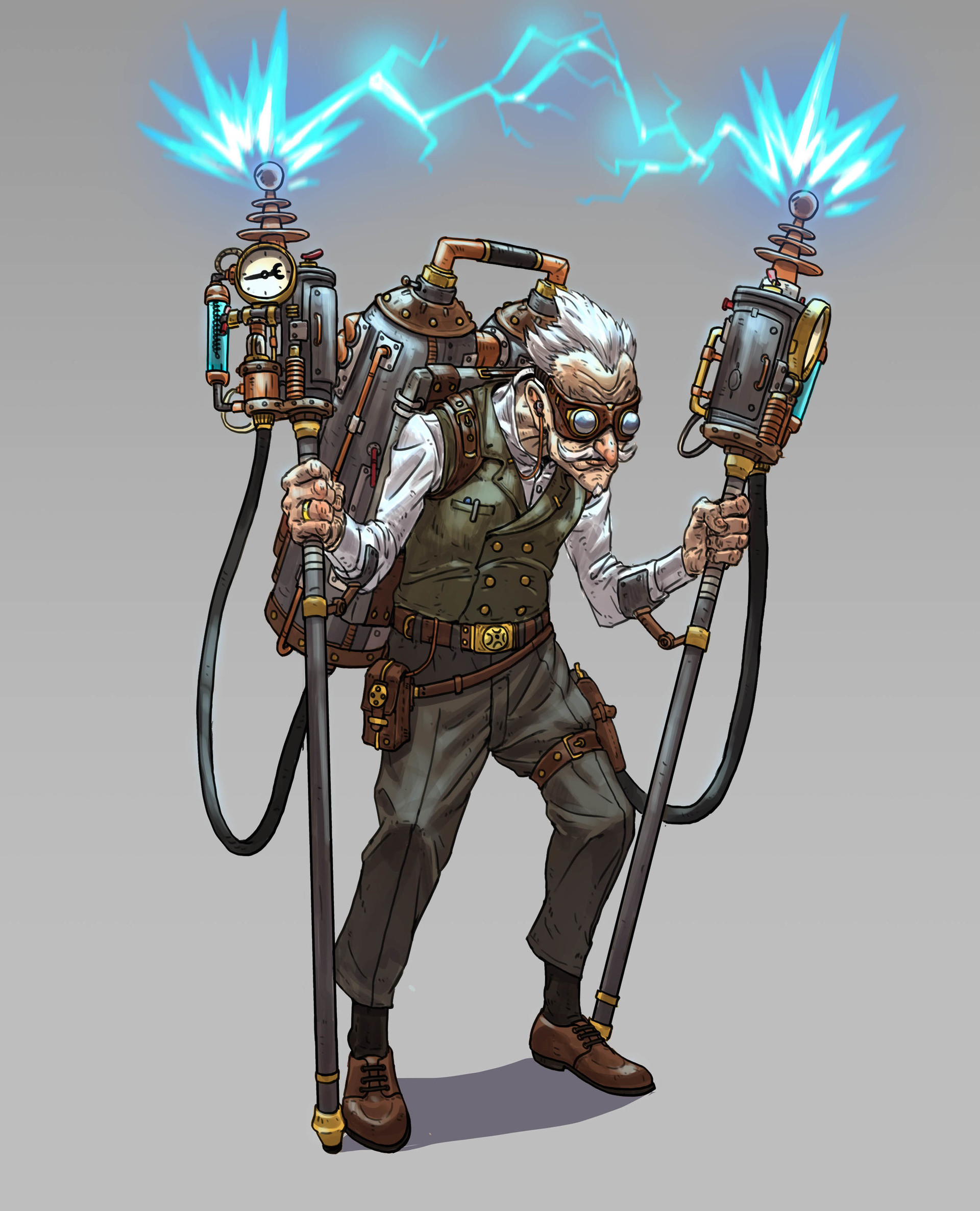 ArtStation - line art study - steampunk mage