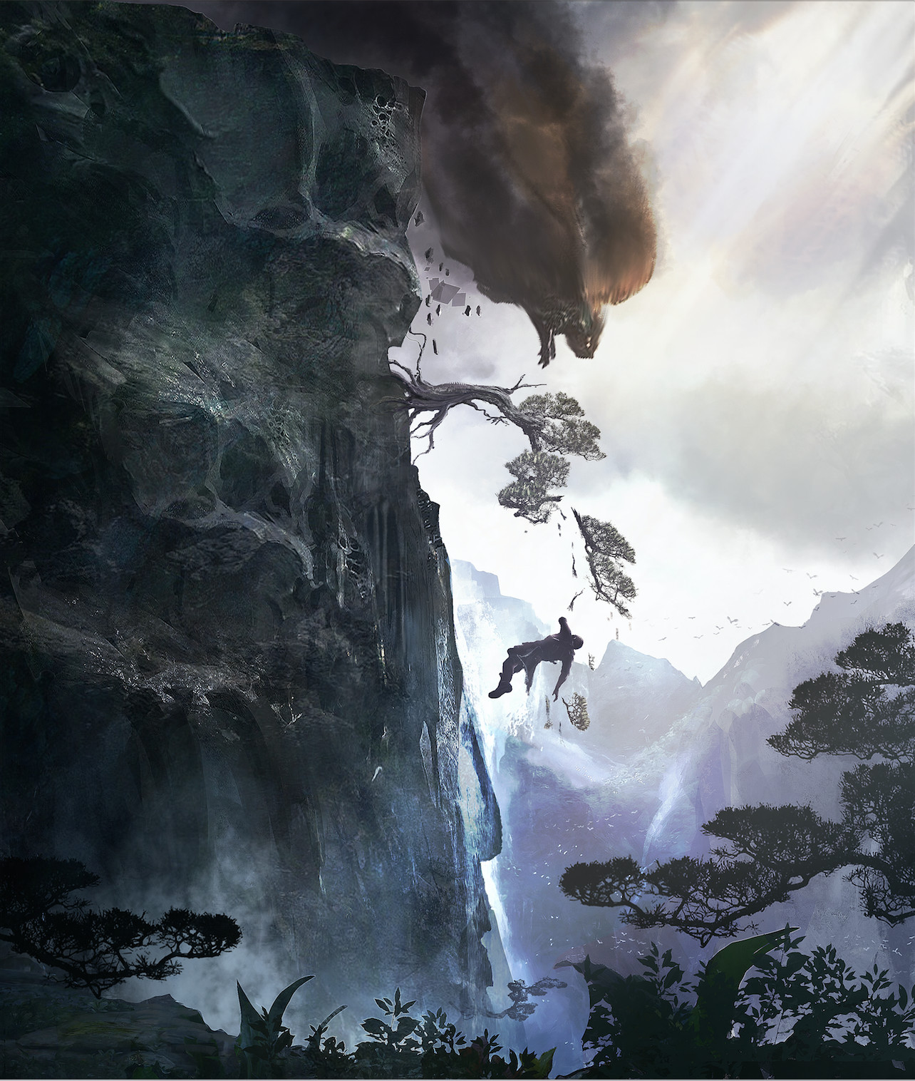 ArtStation - Falling cliff