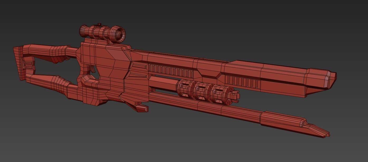 ArtStation - Concept and 3D Modeling - Low Poly Guns