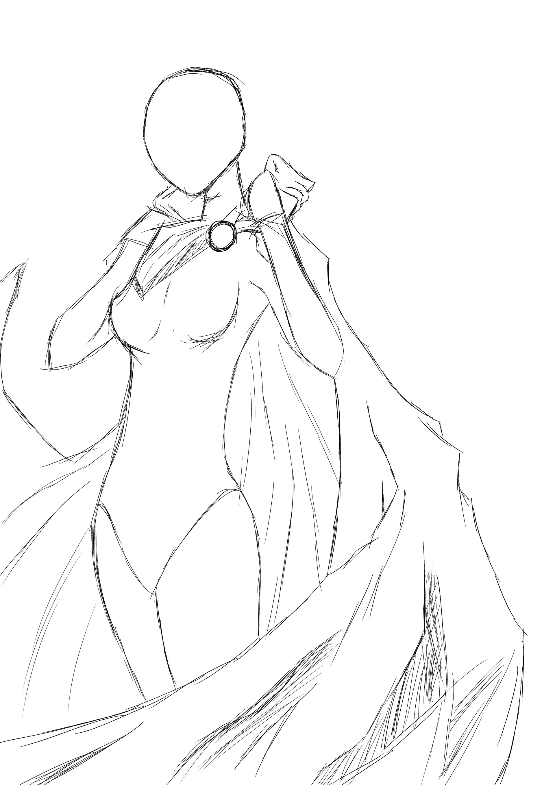 how to draw a villain body