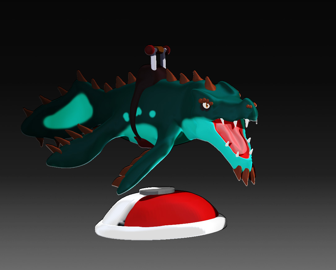 Anthony Barbato - Mosasaurus Fakemon (3D)