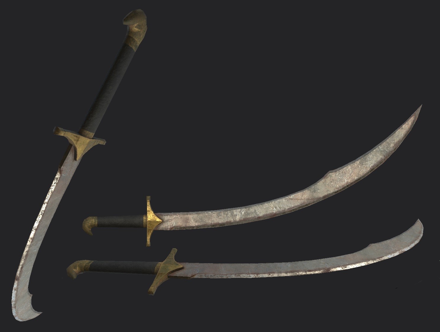 ArtStation - Old sword lowpoly 3d