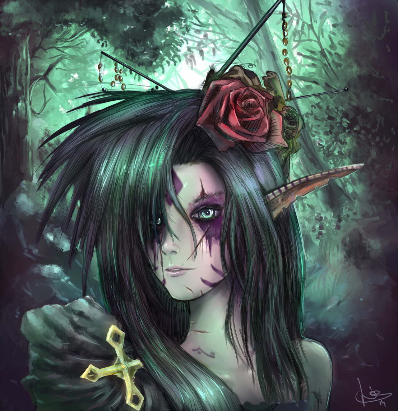 ArtStation - Corrupted flower