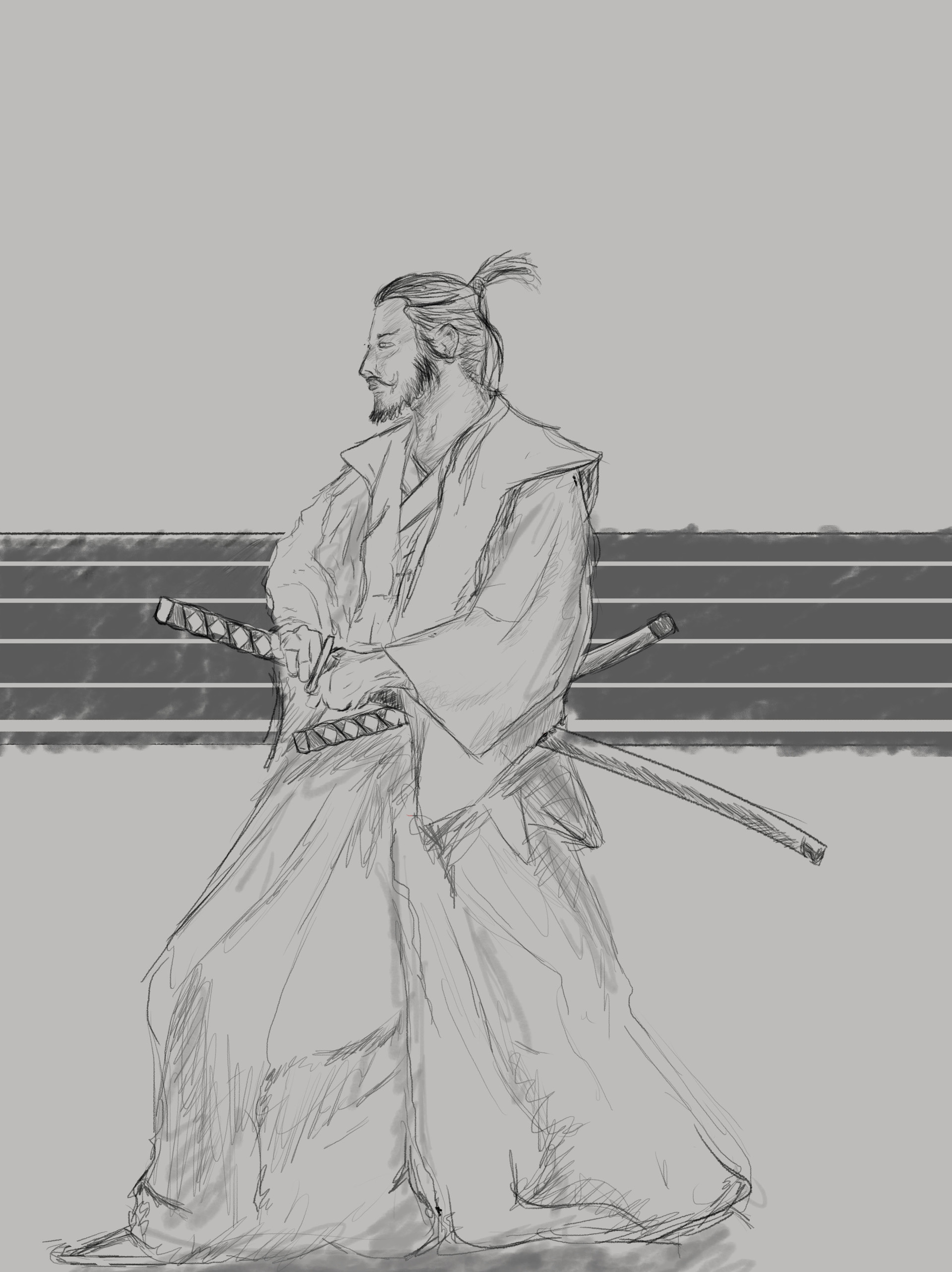 ArtStation - Samurai Sketch