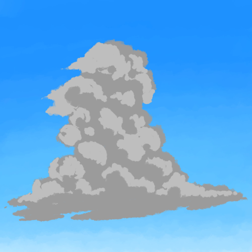 how to draw cumulonimbus clouds