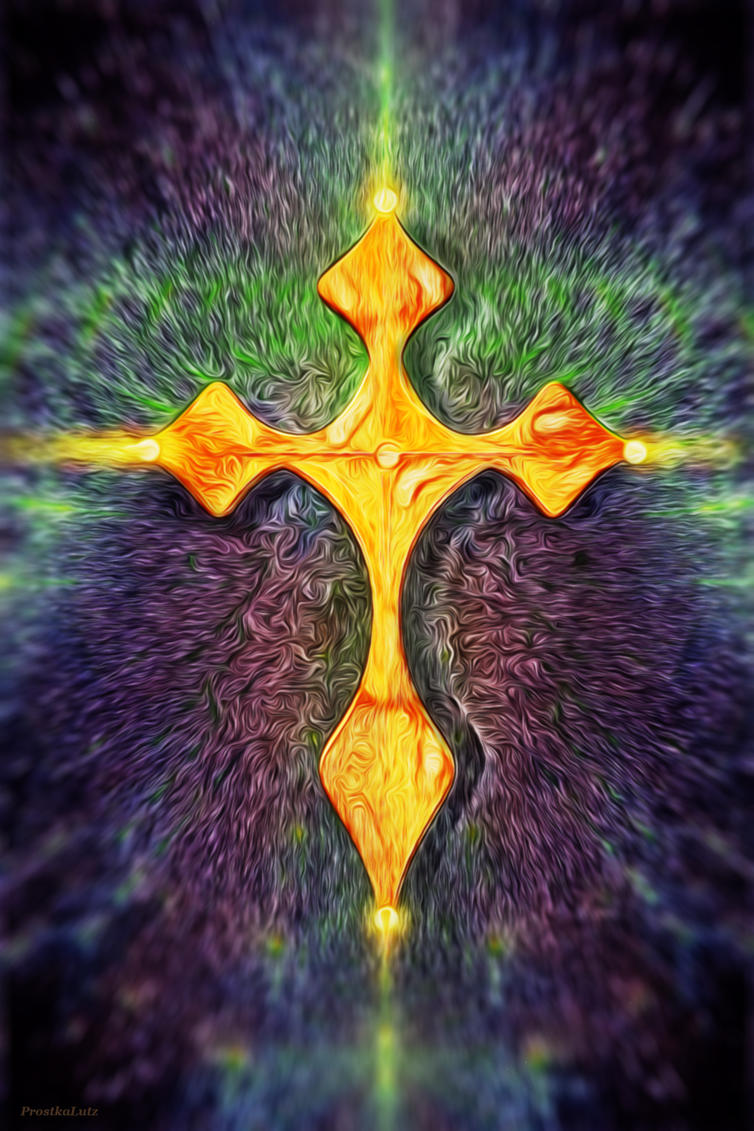 ArtStation - Gold Cross (Fire Version)