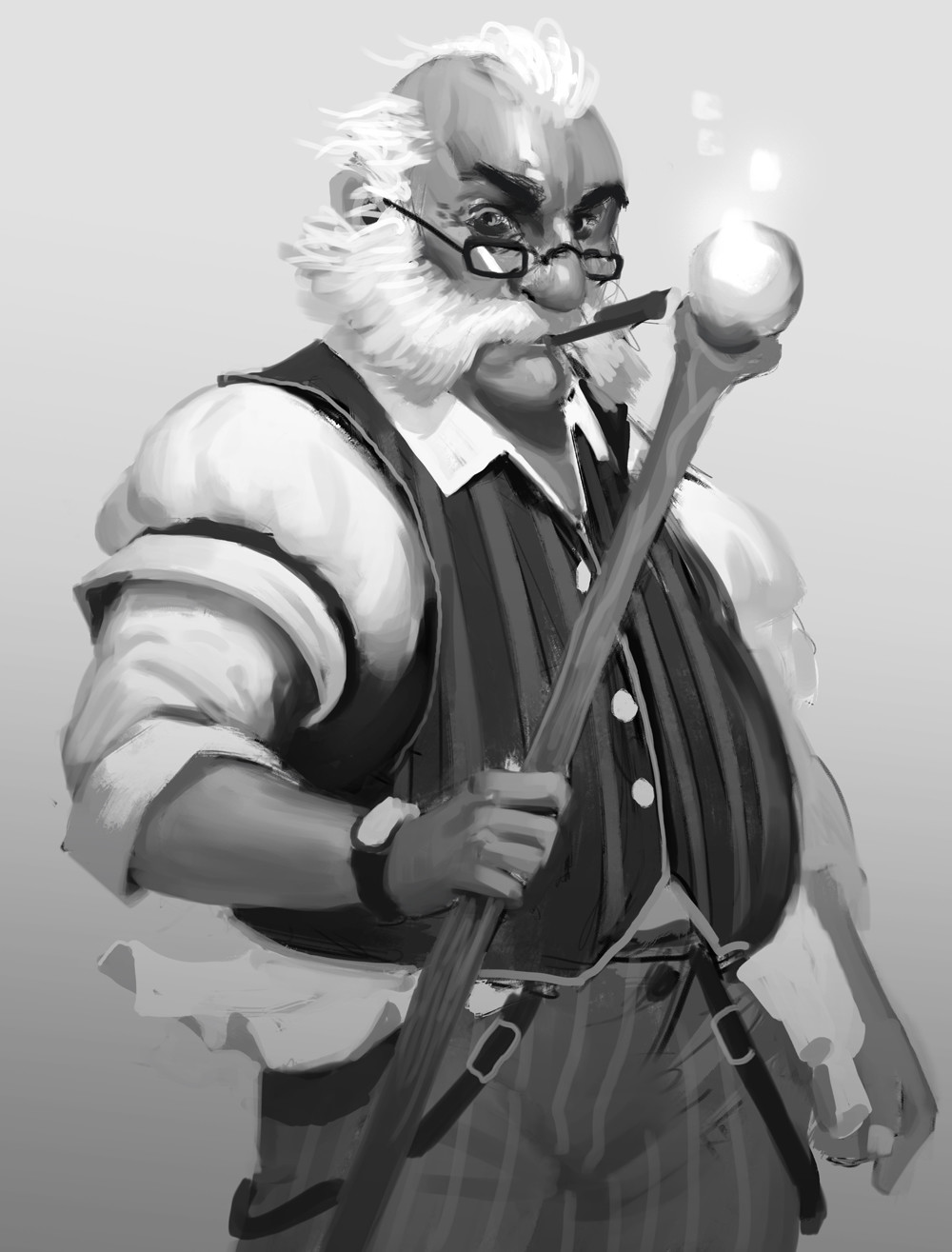 ArtStation - Mutton chops - value sketch