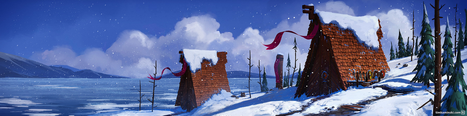 ArtStation - Vikings - Snowy Village