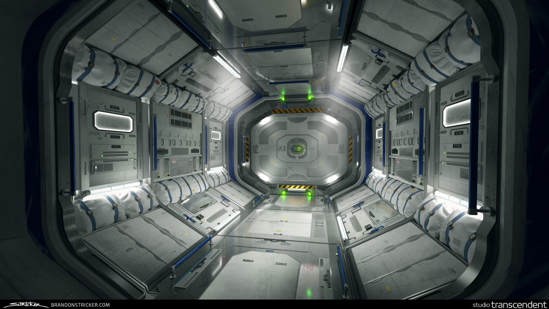 ArtStation - Space Dive-Shuttle Corridor Concept