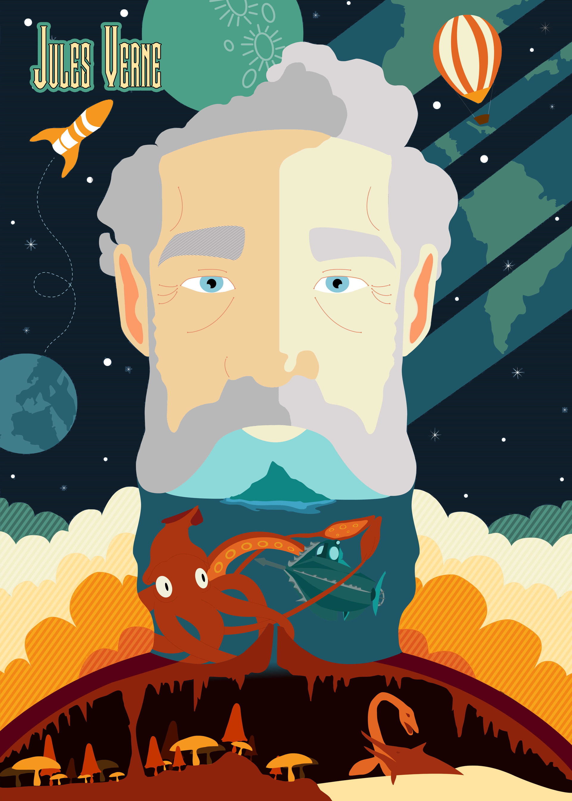 ArtStation - Poster Jules Verne Verticale