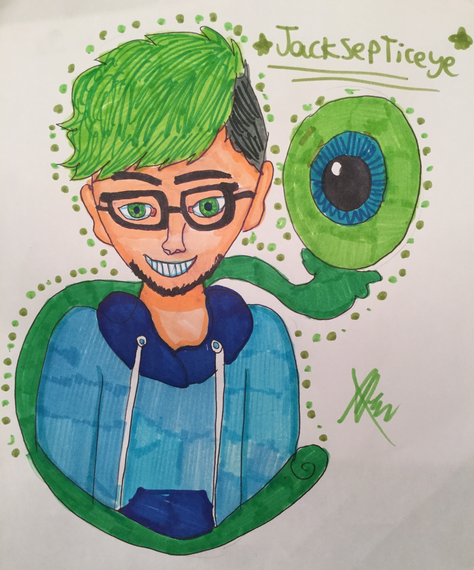 how to draw jacksepticeye logo