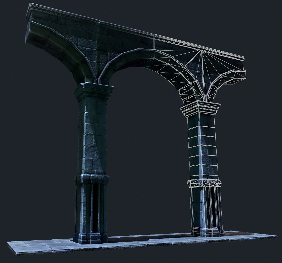 ArtStation - 3d pillar hand painted