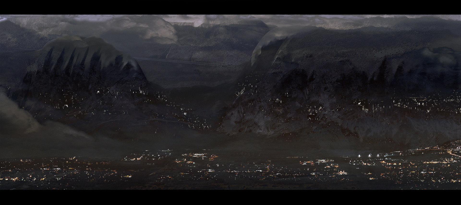 ArtStation - Dark Landscape Sketch