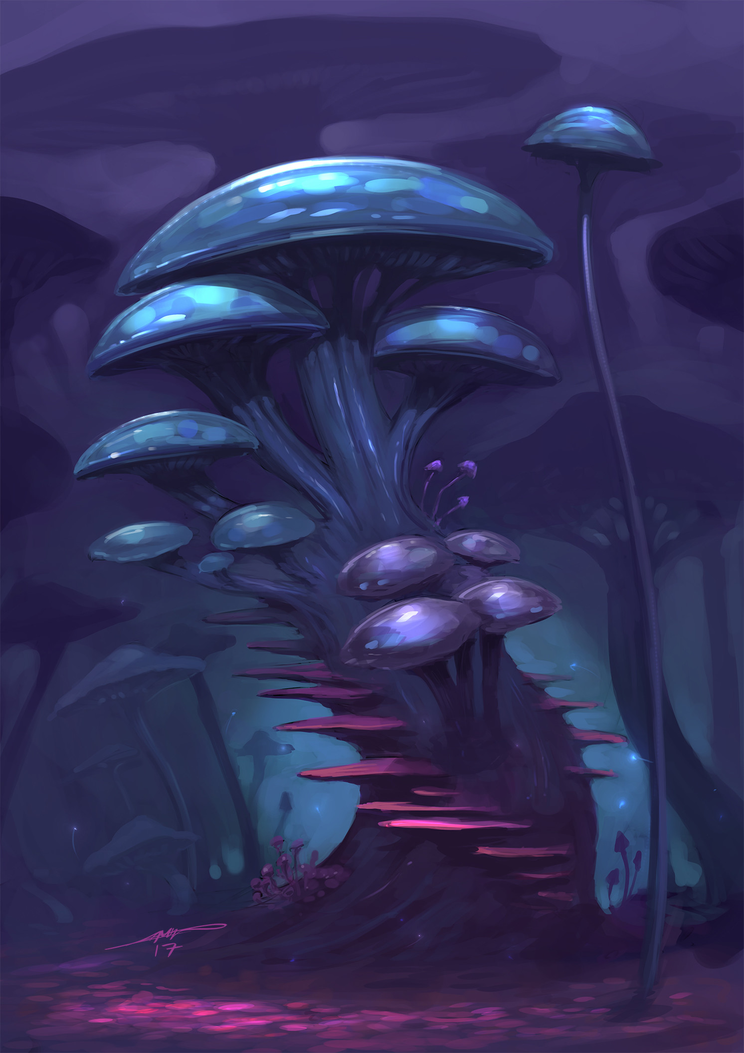 ArtStation - Mushrooms forest