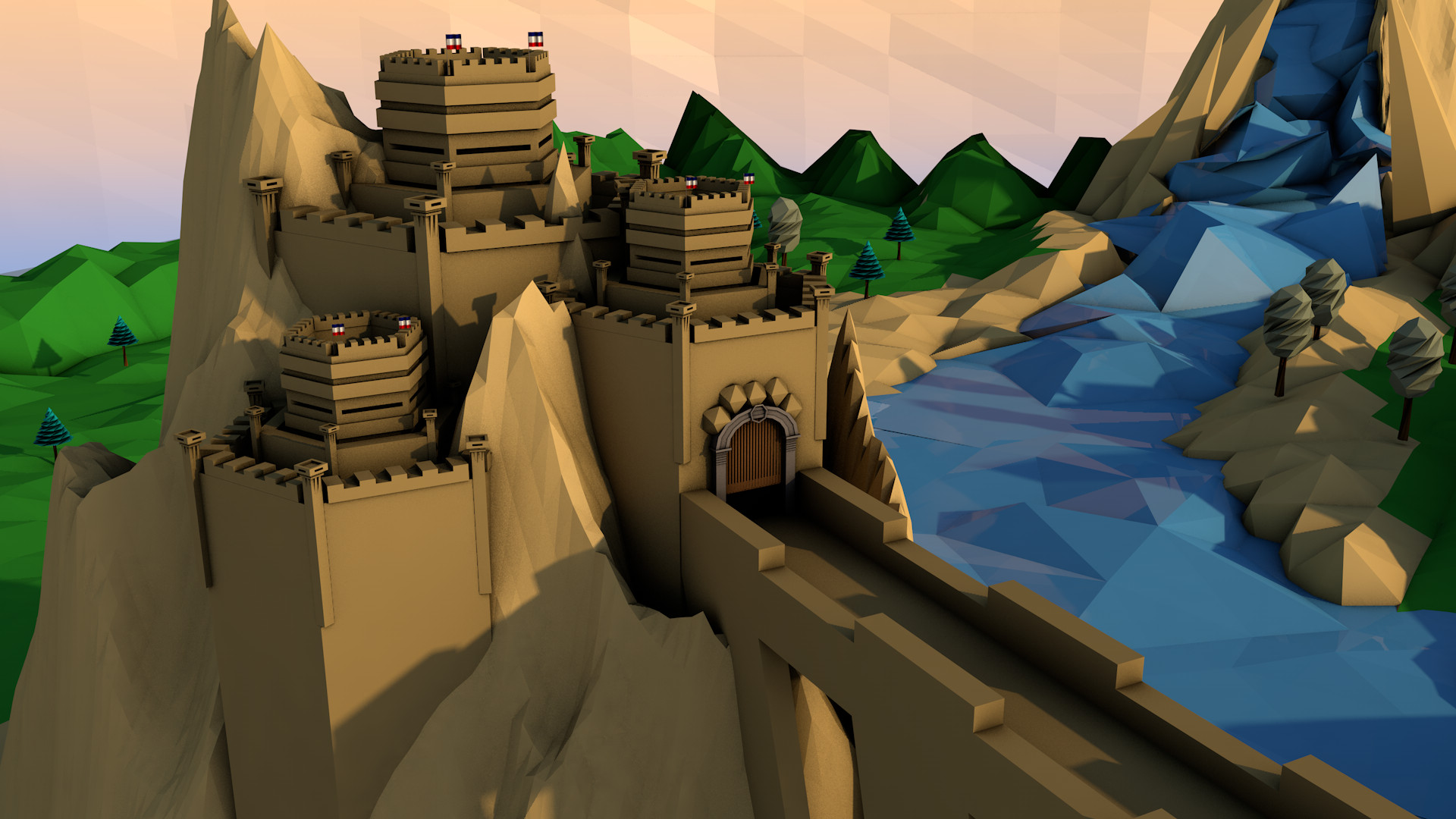ArtStation - Low poly castle