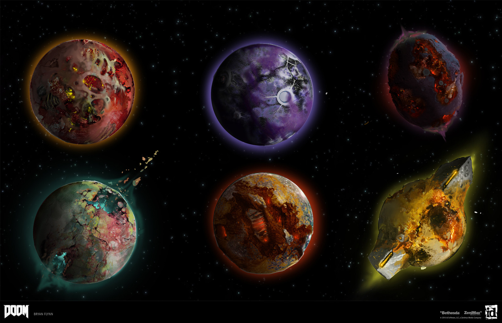 Bryan Flynn - Doom 2016 Environment- Orbital Dead Planet