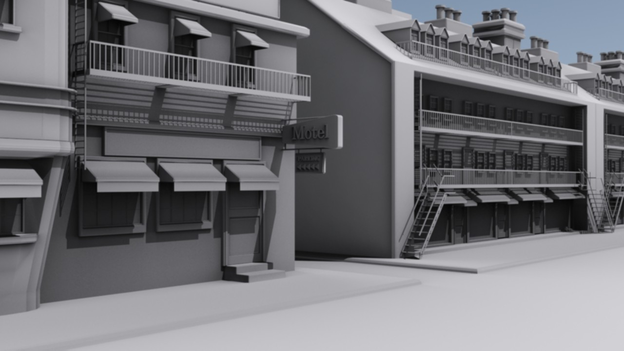 Zohir Meddane - 3D Environment Modeling Fifties Street (Work in progress)