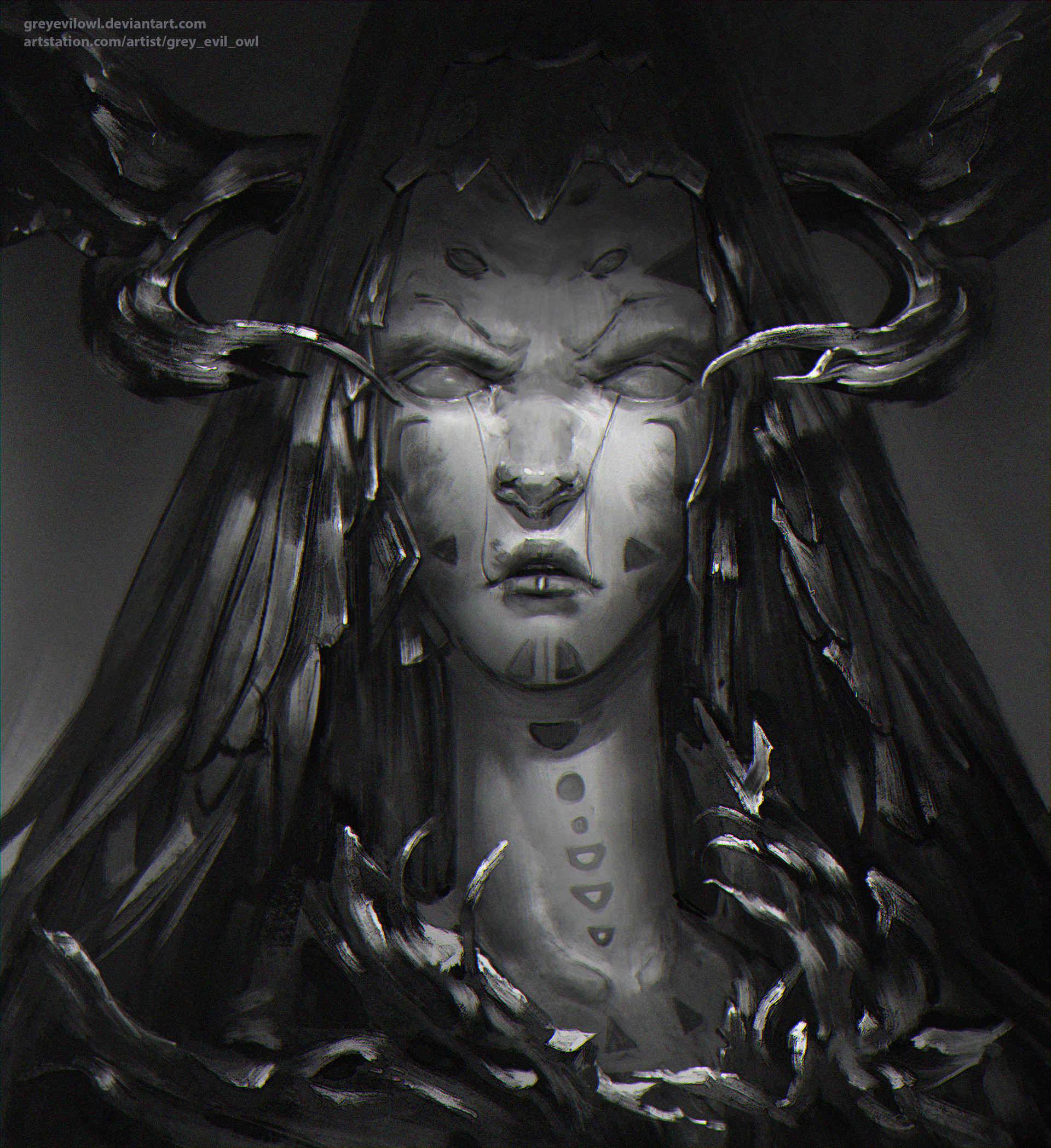 ArtStation - Princess, Grey Evil Owl