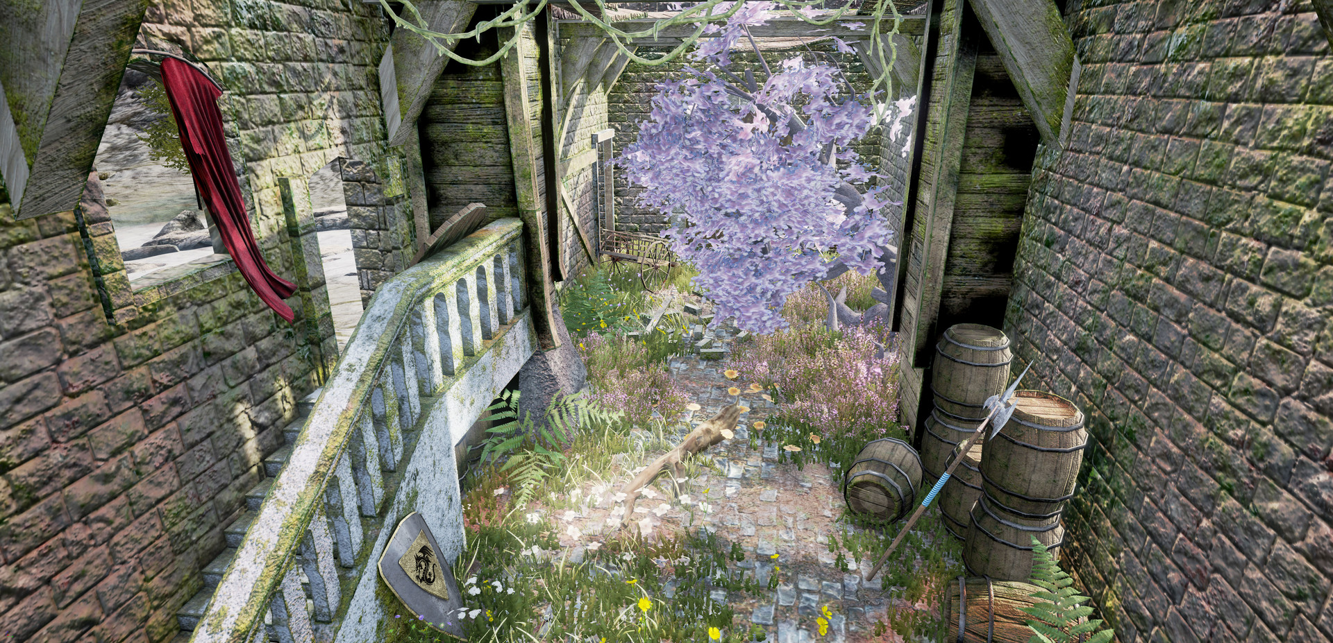 ArtStation - Medieval interior through the four seasons of the year!