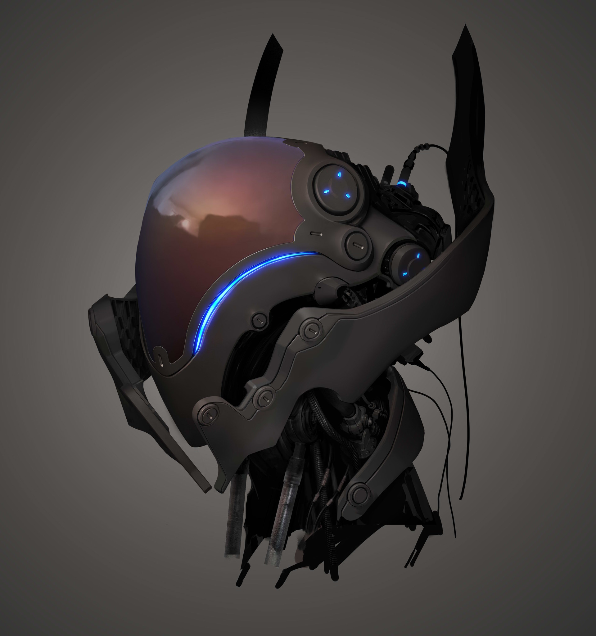 ArtStation - Sci-fi Head Doodle